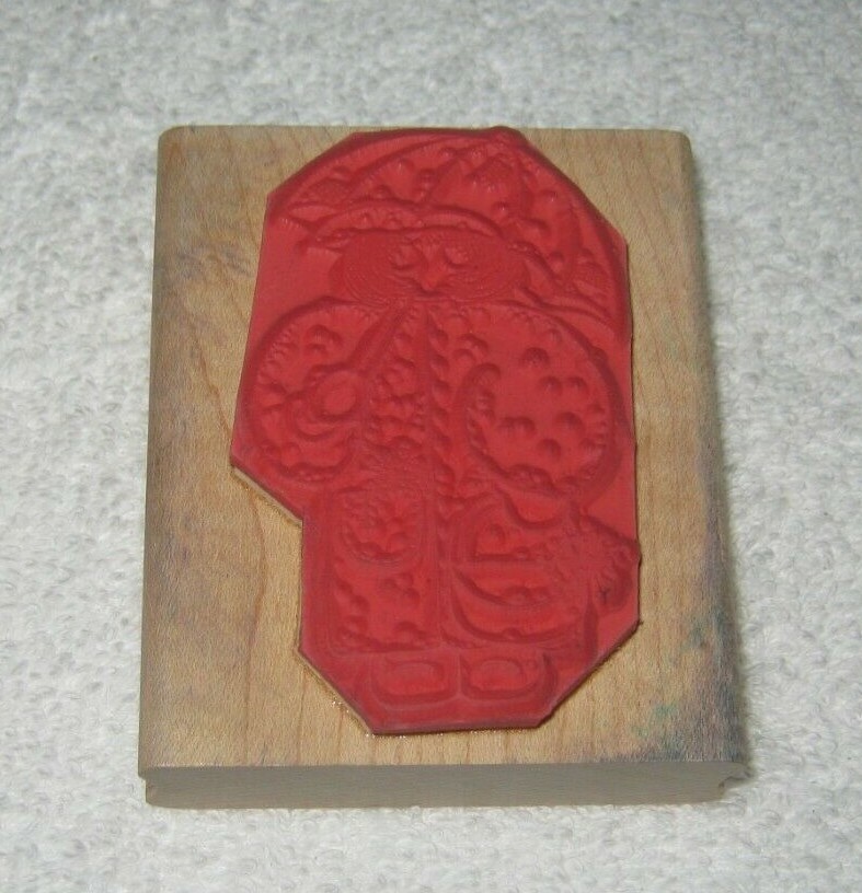 Dots- Rubber Stamp - Miss May - Girl with Umbrella - Large Size ...