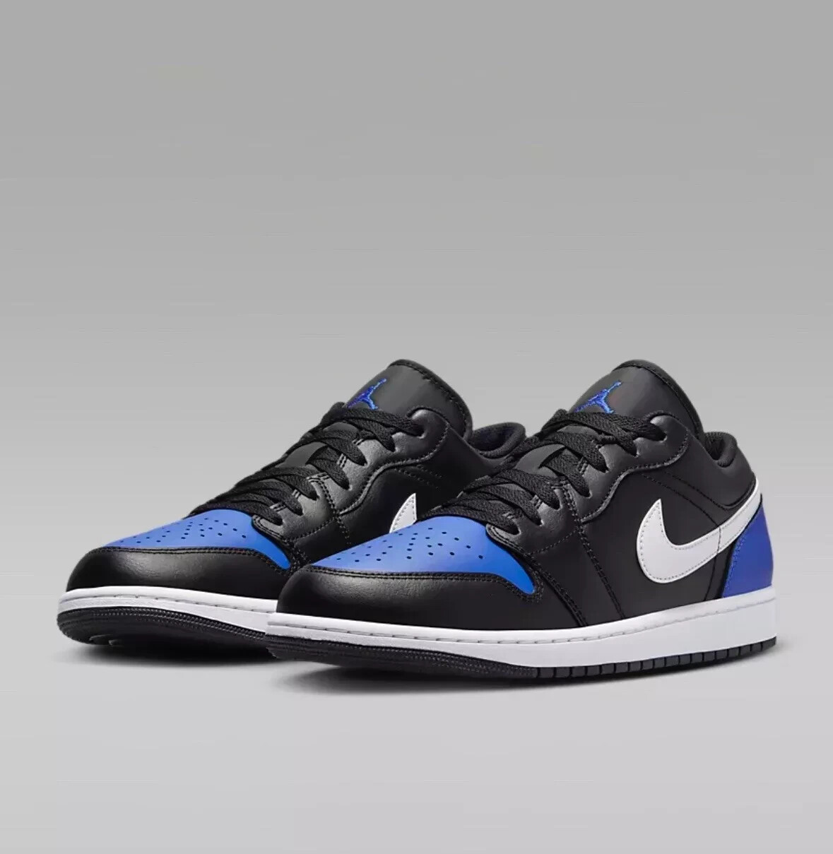 NIKE Air Jordan 1 Low Black Royal Toe 553558 042 MEN'S SIZE 9 FAST ...