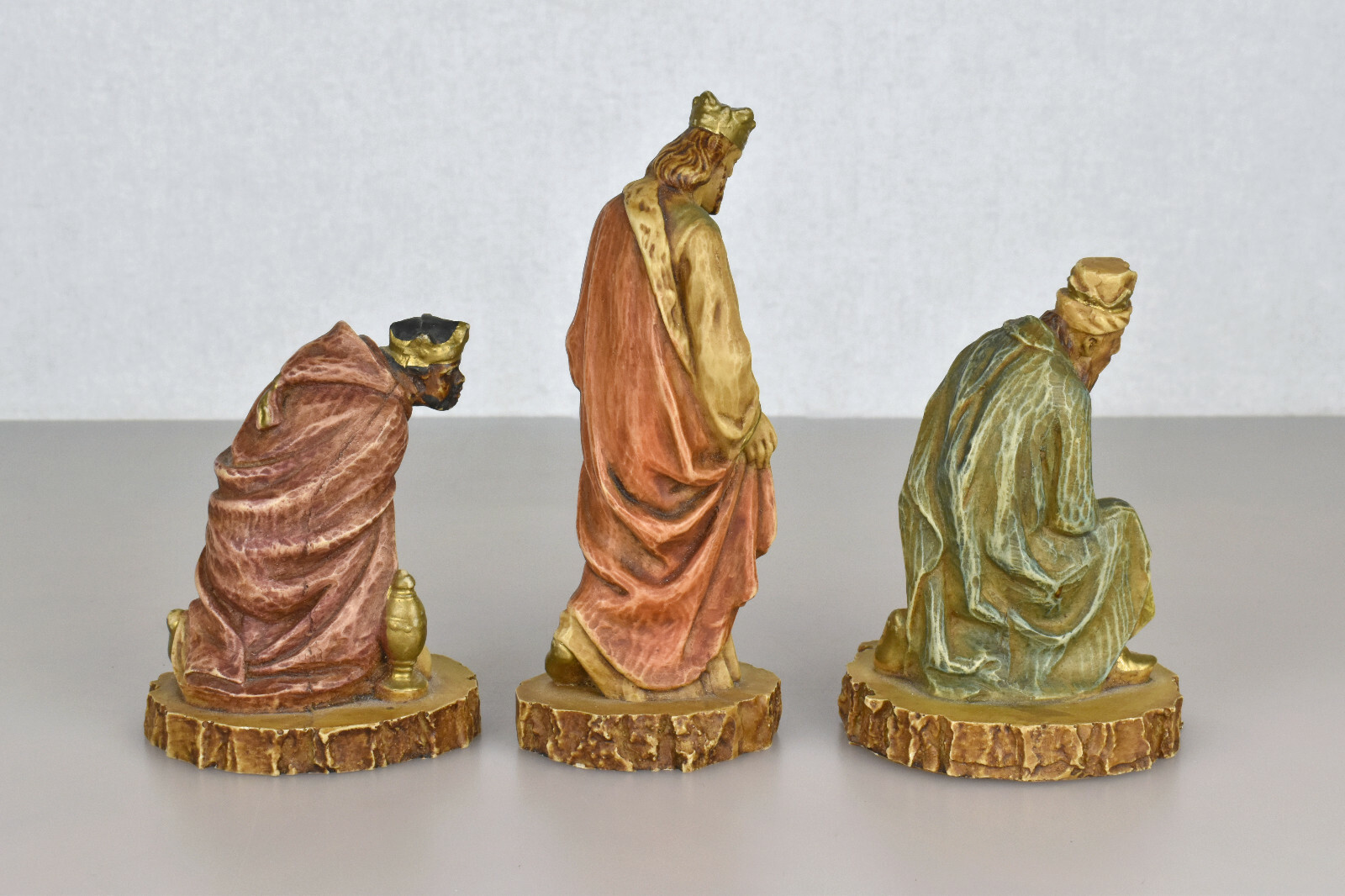 VTG 10 Piece Christmas Nativity Set RR Roman Made in Italy Rustic Solid ...