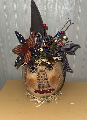 Primitive whimsical pumpkin Jack o lantern Witch AMERICANA Halloween decor | eBay