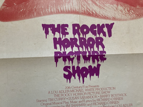 Original 1975 Rocky Horror Picture Show Early Screening Poster ...