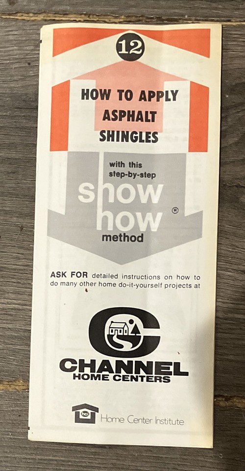 ‘73 Channel Home Center WALLY BARNETT DR How to apply asphalt shingle ...