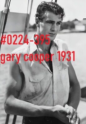 MALE PORTRAIT #0224-395 -gary cooper circa 1931 -free shipping in usa ...