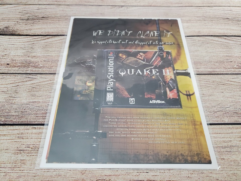 Quake II Playstation 1 PS1 Nintendo 64 N64 1999 Vintage Promo Ad Print ...