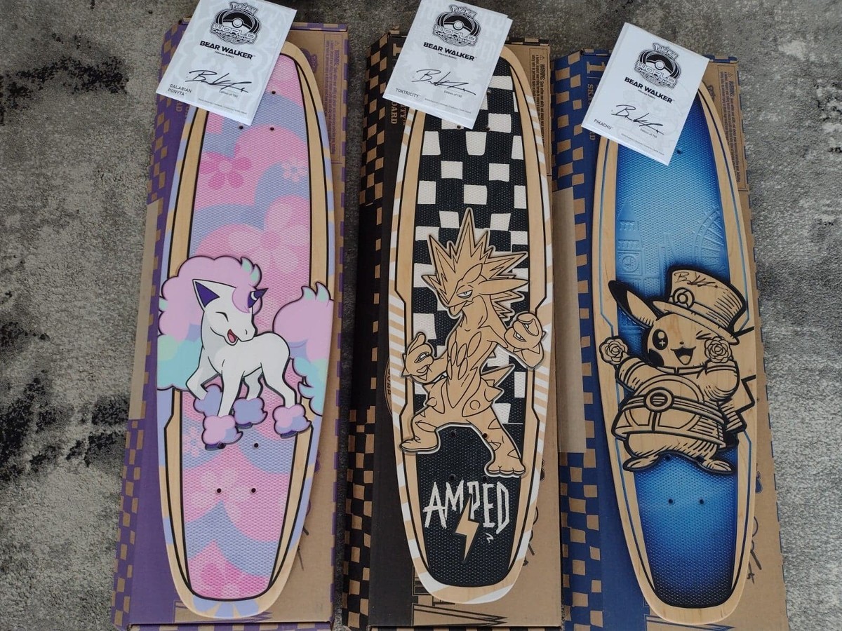 Bear Walker London Pokemon 2022 Complete Signed skateboard Bear Walker London Pokemon 2022 Complete Signed skateboard