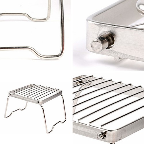 Stainless Steel Brazier Stand Camping Grill Outdoor Stove Grill Camping ...
