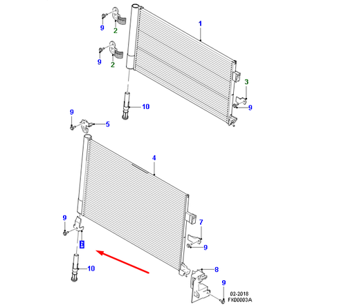 JAGUAR F-PACE X761 Right Lower Condenser Bracket T2H42844 NEW GENUINE ...