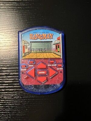 Electronic Hangman Video Game Handheld Milton Bradley Vintage 1995 ...
