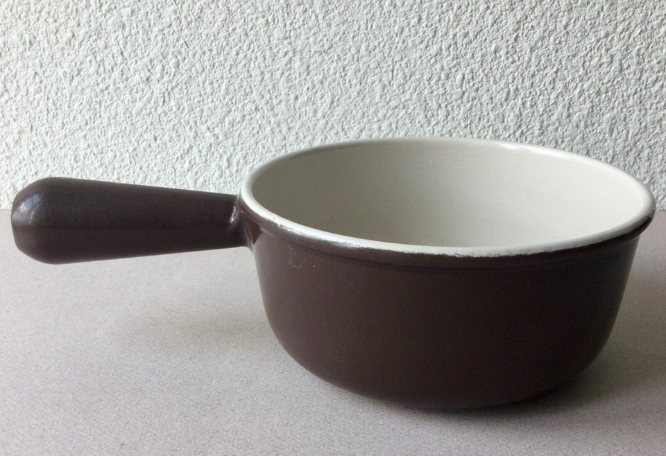 CAQUELON / CASSEROLE / POÊLON en FONTE ÉMAILLÉE .LE CREUSET. marron. | eBay