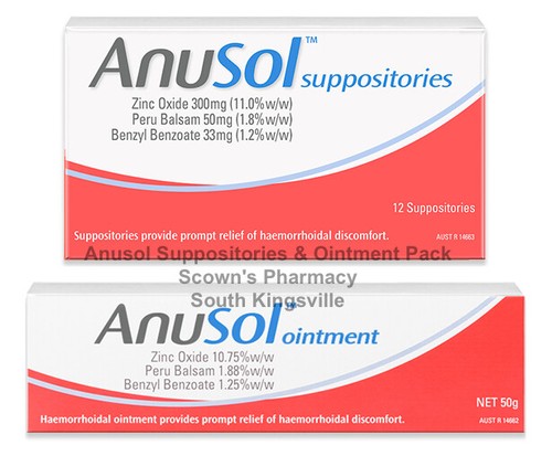 Anusol Ointment 50g & Suppositories 12 Duo Pack Haemorrhoidal Discomfort Relief | eBay
