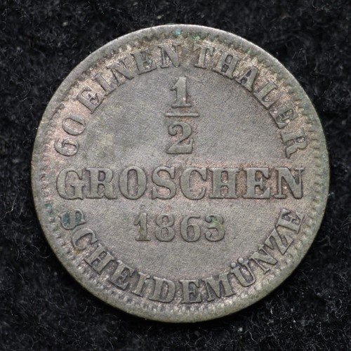 1863 German 1/2 Groschen Reich Hannover Old Rare Coin | eBay