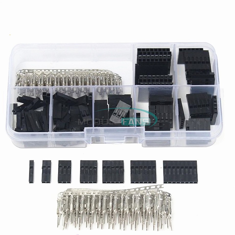 310PCS 2.54mm Male+Female Dupont Wire Jumper And Header Connector ...