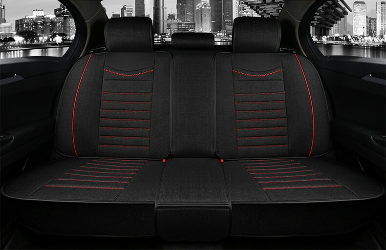 Deluxe Nero Rosso Morbido Tessuto Set Completo Coprisedili Per Honda ...