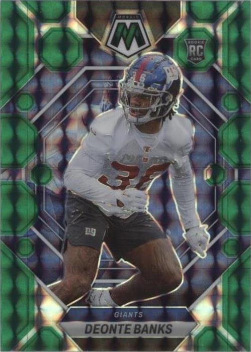 2023 Panini Mosaic - Rookies Deonte Banks #309 Green Mosaic Prizm (RC ...