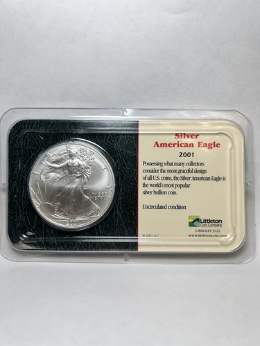 2001 AMERICAN SILVER EAGLE 1 Oz .999 Silver Coin BRILLIANT Uncirculated | eBay
