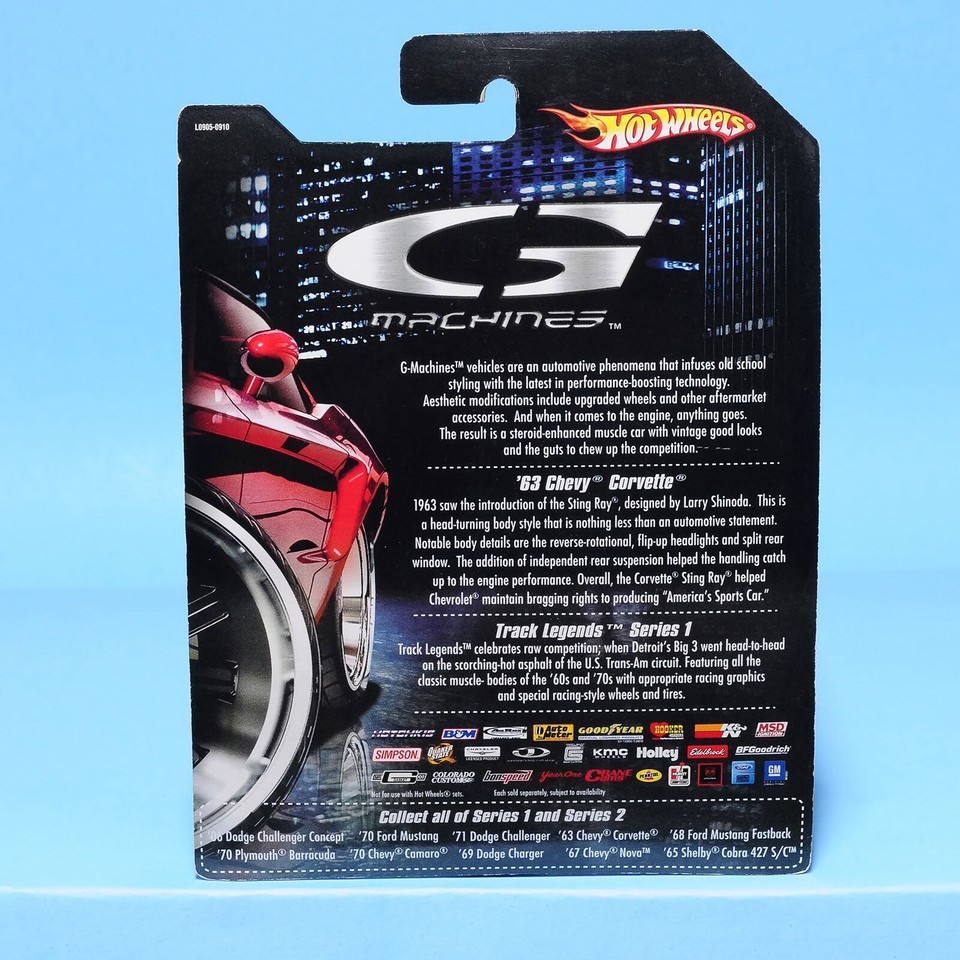 Hot Wheels G Machines 1963 Silver Chevy Corvette Track Legends #5/11 (2006) | eBay