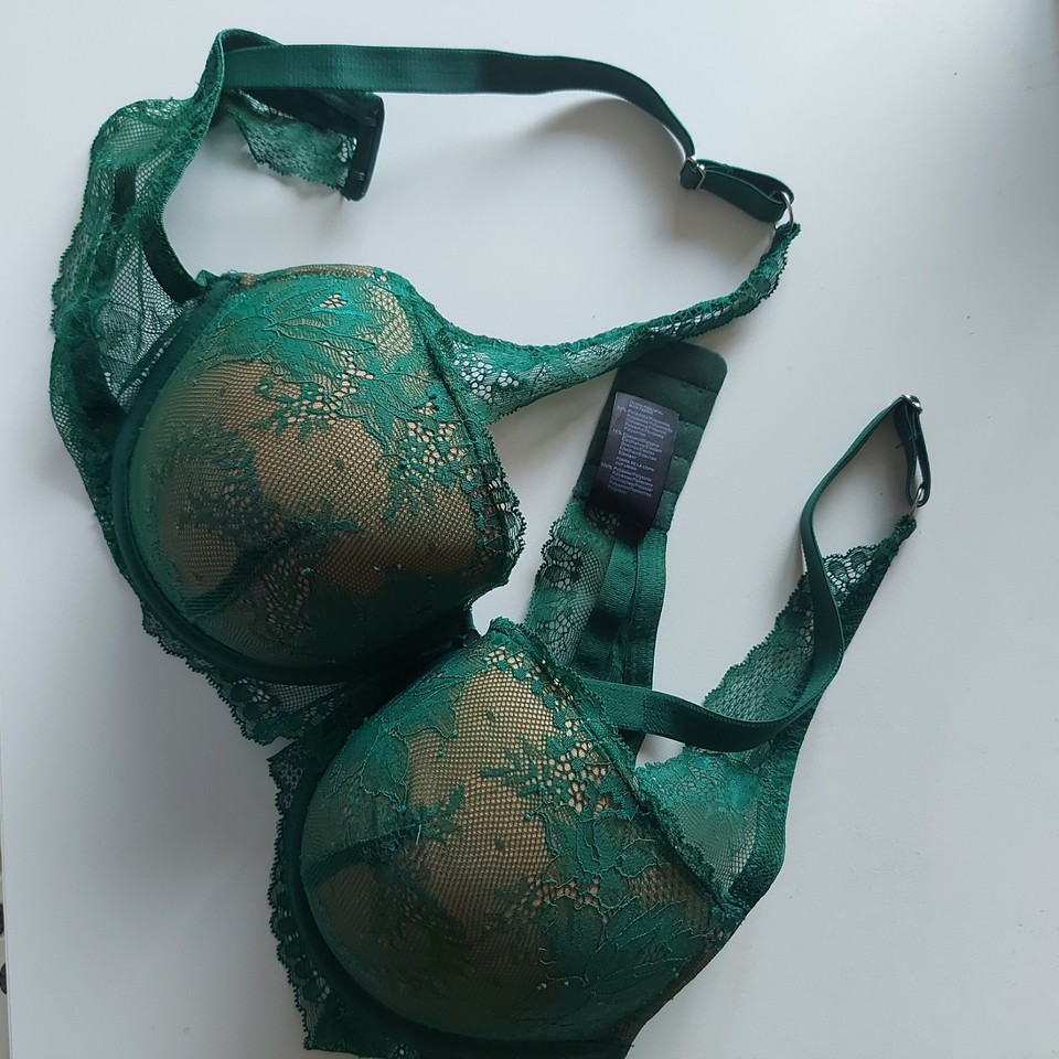 GISELA Emerald Green Lace Bra Size 40C NEW from Spain Underwired Sexy ...