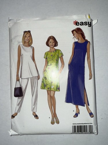 Easy Pullover Dress, Tunic, Pants Sewing Pattern (Sizes S-XXL) New Look ...