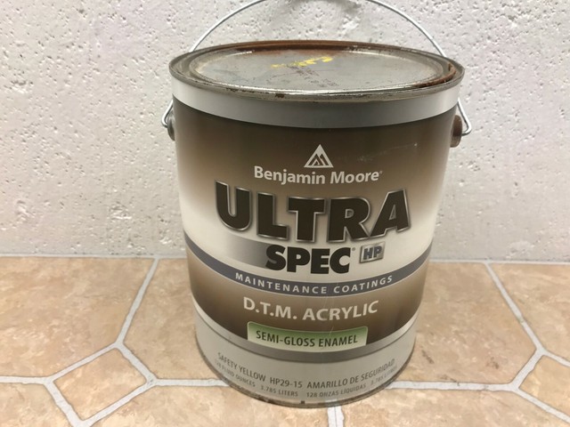 1 Gallon Benjamin Moore Ultra Spec HP Acrylic Semi-Gloss Enamel SAFETY ...