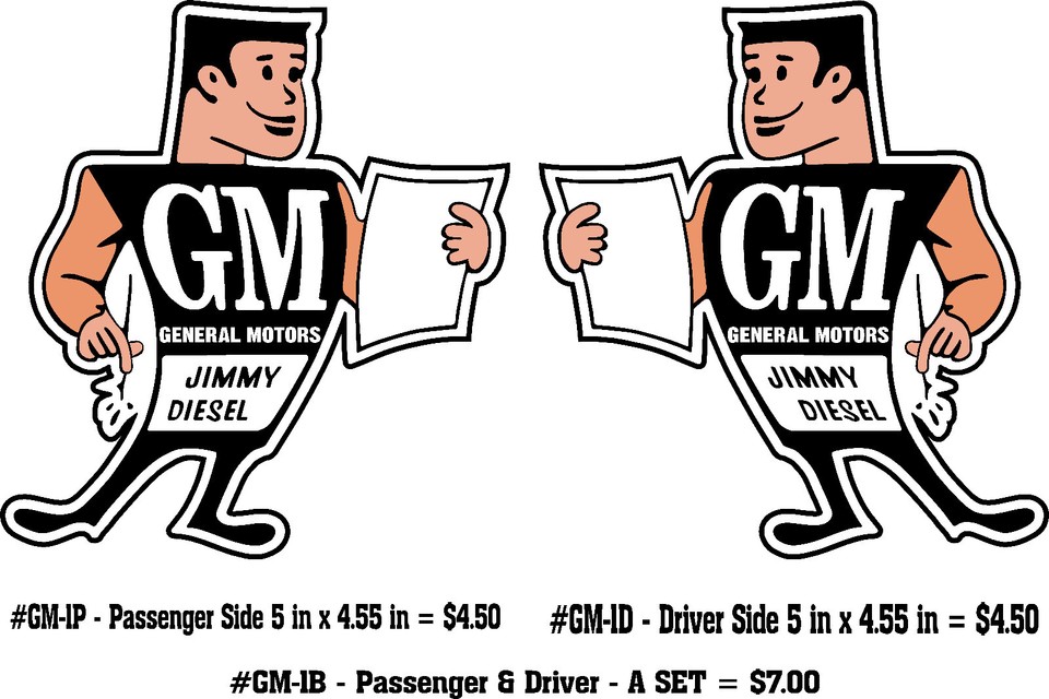General Motors Jimmy Diesel Vintage - 1950's Detroit Diesel Sticker ...