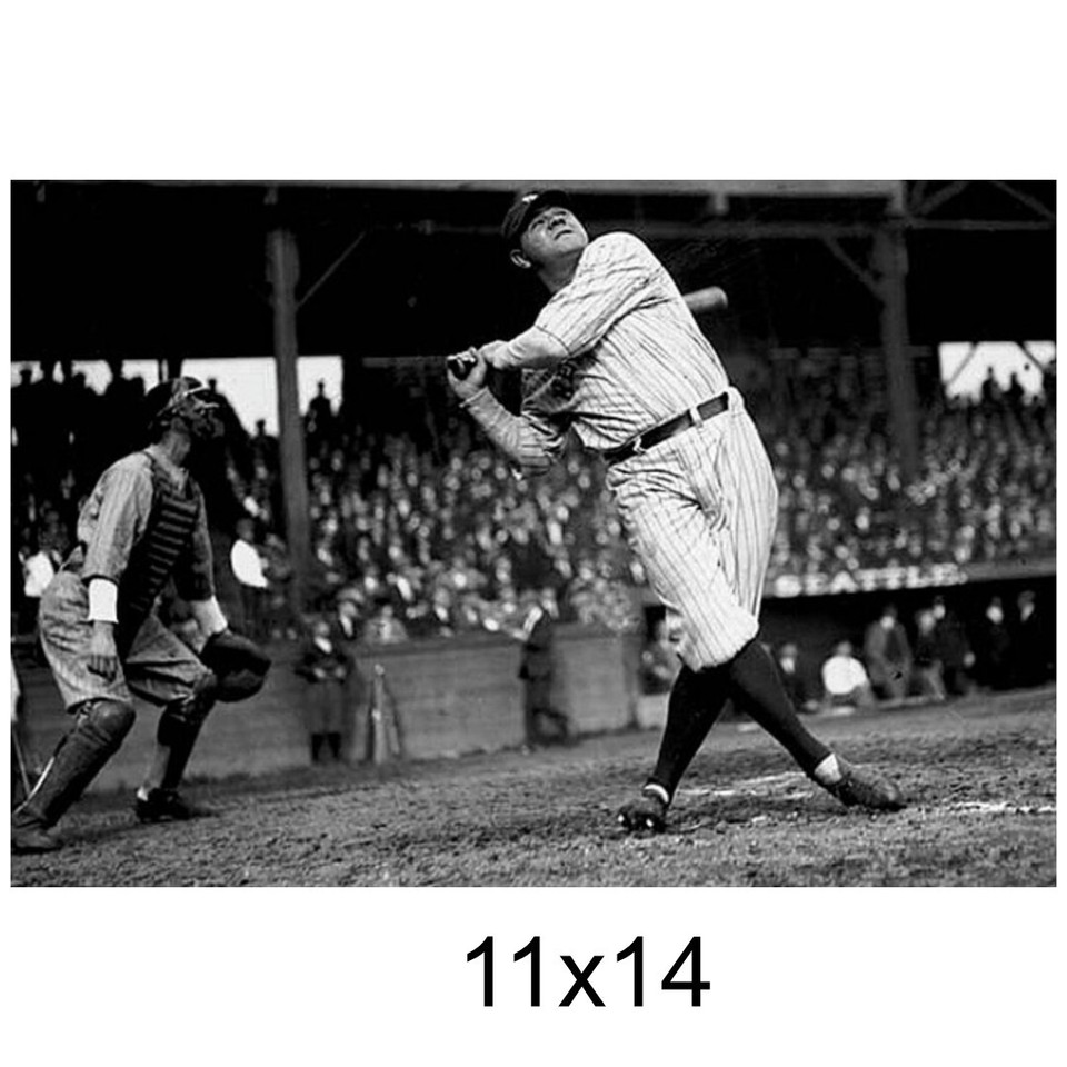 Babe Ruth at Bat in Dugdale Park, Seattle 1924 4x6/8x10/11x14 Glossy ...