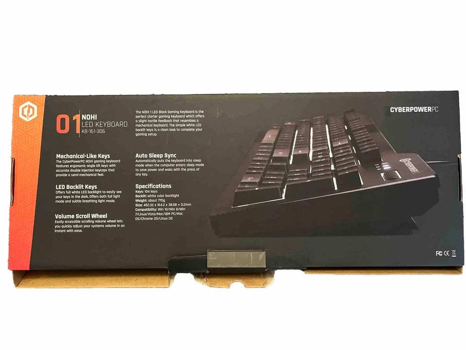 LED CYBERPOWERPC Wired Gaming Keyboard NOHI 01 | eBay