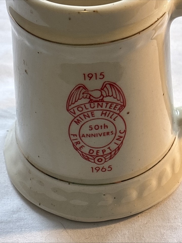 Vintage Mine Hill Volunteer Fire Department 50th Anniversary 1965 Mug ...
