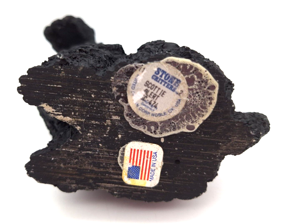 Vintage UDC Stone Critters Scottie Alert SC-474 Black Scottie Dog ...