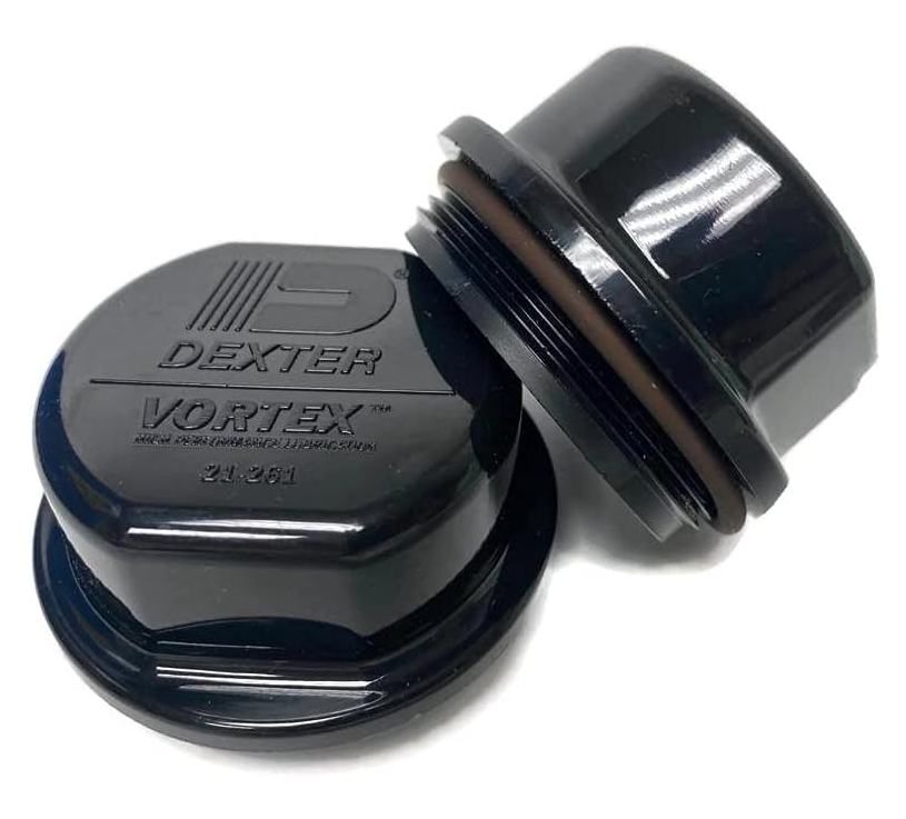 Dexter Oil Cap VORTEX Models 1.98" fits 5 Lug Hub, Kit of 2 caps with o ...
