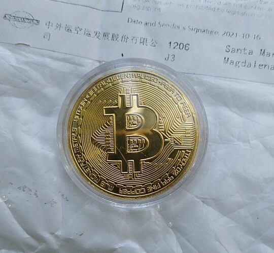 Gold Plated Bitcoin Coin Collectible Gift | eBay