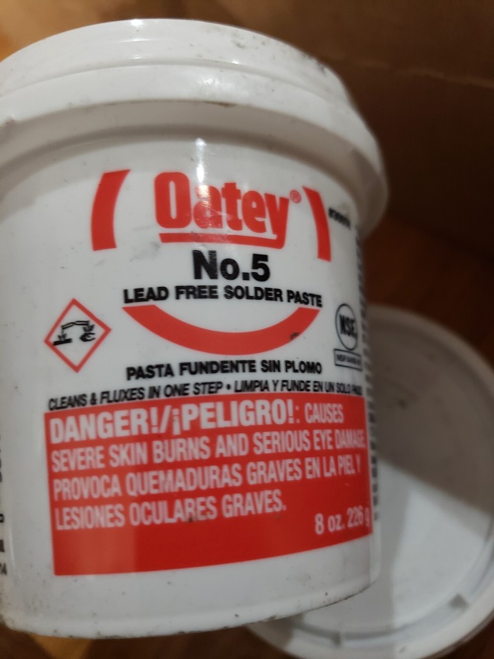 QTY 3 PK Oatey No. 5--- 8 Oz. Lead-free Solder Flux Paste ( JAR ) | eBay