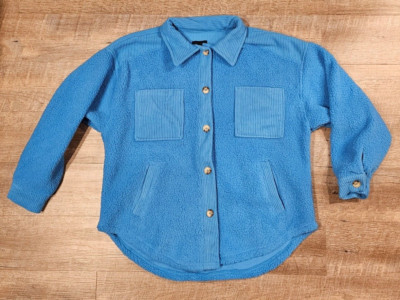 *NWT* Love Tree Oversized Fleece Button Down Shacket Women's Medium | eBay