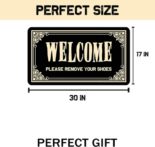 Please Remove Your Shoes Welcome Mat Rubber Door Mat Outdoor/Indoor ...