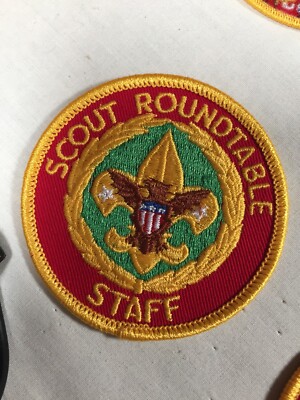 Scout Roundtable Staff twill gauze plastic back pb BSA Position Patch ...