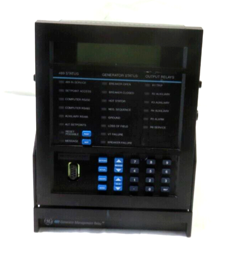 GE Multilin 489-P5-HI-A20 Generator Management Relay, FOR PARTS/ REPAIR ...