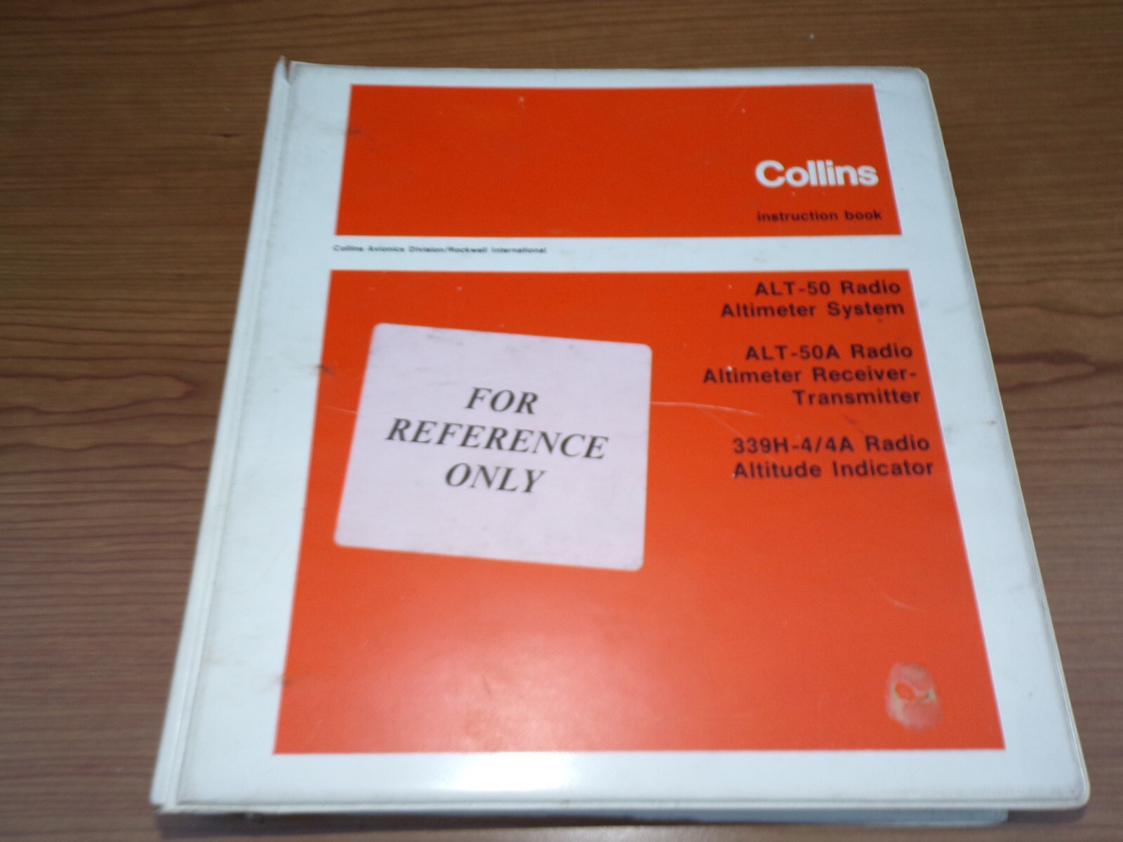 Collins ALT-50 Radio Altimeter Instruction Book | eBay