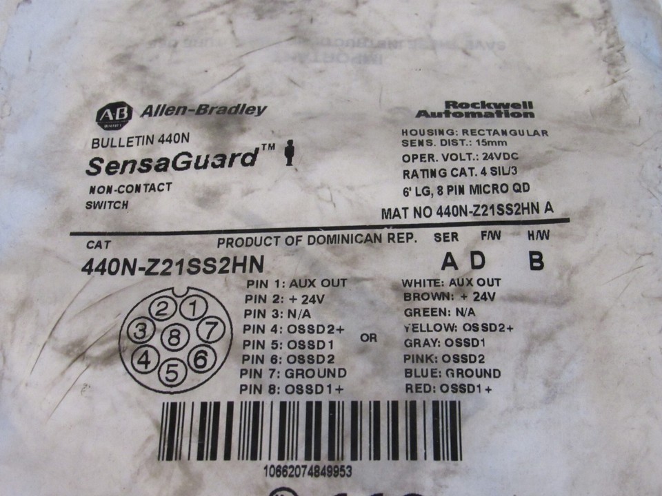Allen Bradley 440N-Z21SS2HN Series A GuardMaster SensaGuard Switch | eBay
