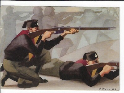 WWII Italian Art Military Artist Signed Postcard Saggio Nationale Pre ...
