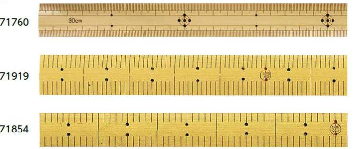 SHINWA Bamboo Rule Japanese Ruler Scale Measure with Hole 50cm 500mm ...