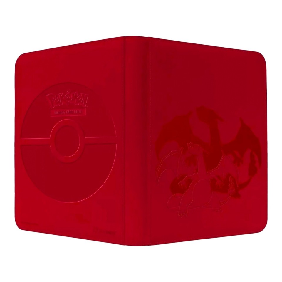 Ultra Pro Pokemon TCG Charizard 9 Pocket Leather Binder Red 360 Card ...