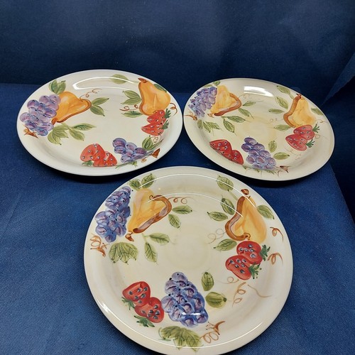 Vintage Royal Norfolk Stoneware Fruit Theme Set/3 Dinner Plates Disc ...