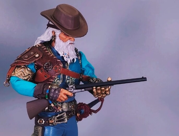 7Pcs 1/12 Scale Cowboys Hats & Guns Pistol Weapons Accessories for 6 ...