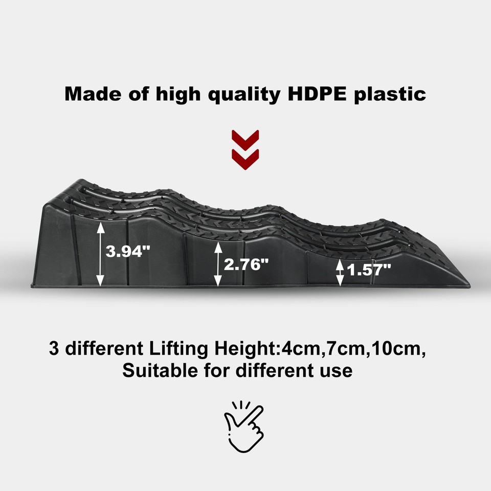 BIG RED 3 Height Low Profile Car Ramps (1 Pair) - 3 Ton Loading ...