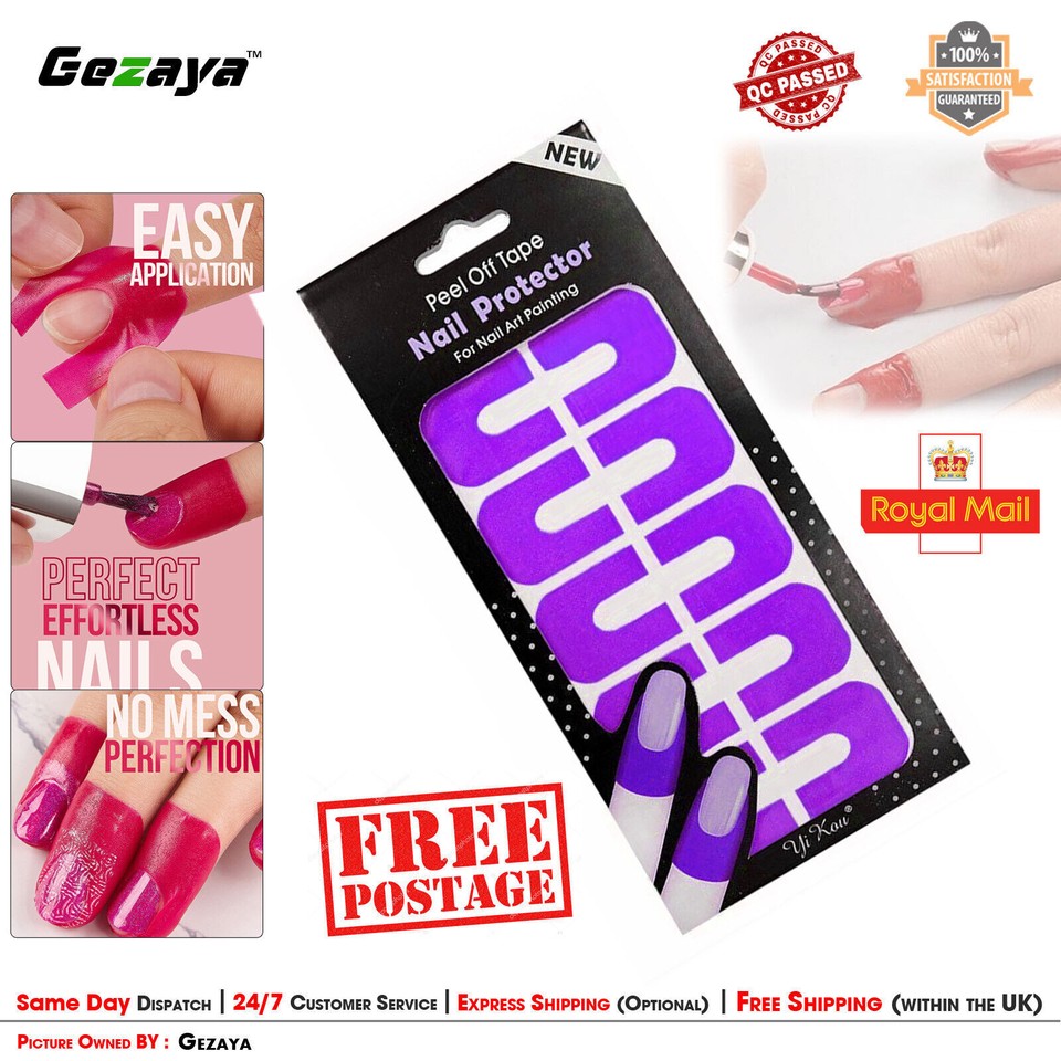 Nail Polish Finger Guard Protector Easy Peel off U-shaped Beauty ...