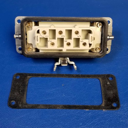 HARTING HAN 6 HSB-F Connector 6 Pin 400V/600V/690V 35A With Gasket | eBay