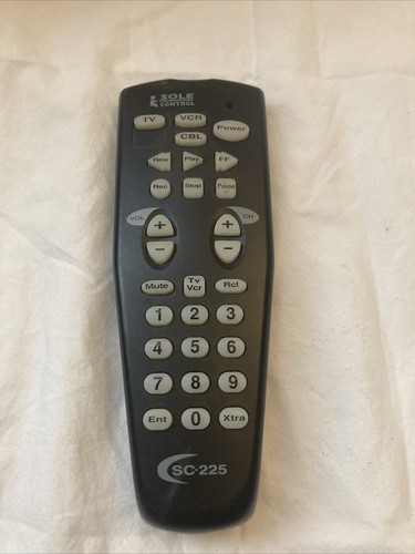 Sole Control Universal Remote Control Black Model SC-225 | eBay
