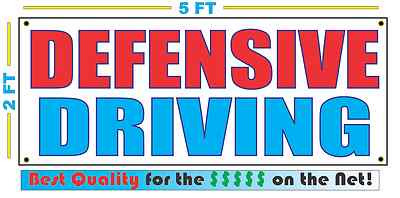 DEFENSIVE DRIVING Banner Sign NEW Larger Size Best Quality for the ...