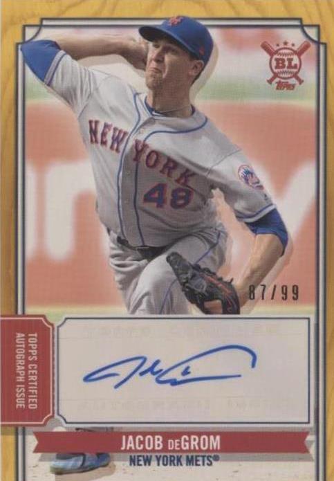 2019 Topps Big League - Big League Autographs Jacob deGrom #BLA-JD Gold ...