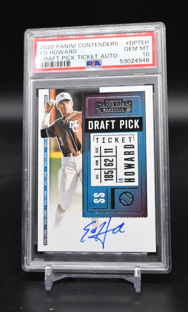 2020 Panini Contenders Ed Howard Ticket Draft Pick PSA 10 RC Rookie ...