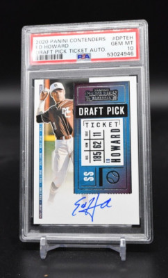 2020 Panini Contenders Ed Howard Ticket Draft Pick PSA 10 RC Rookie ...